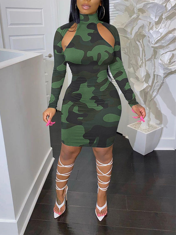 Camo Cutout Dress--Clearance – MotionKiller